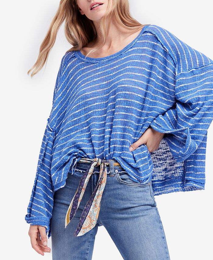 Free People Cotton Oversized Hacci-Knit Top - Macy's