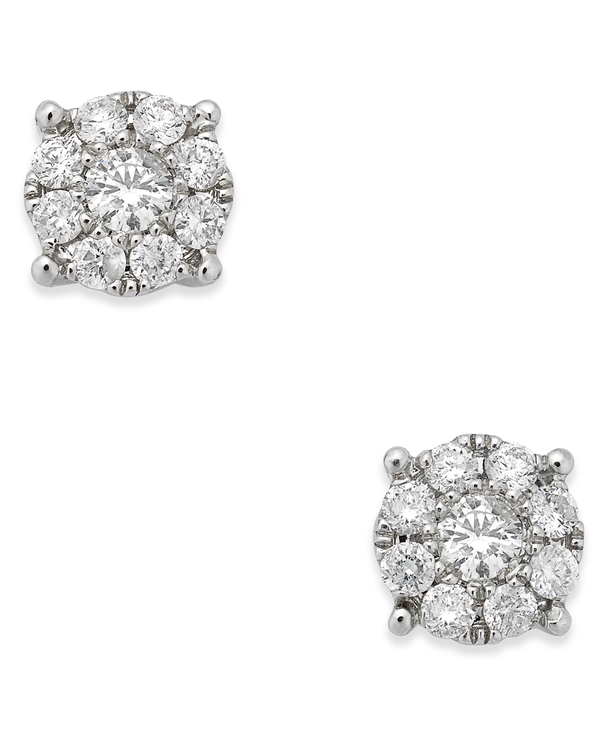 Click here for Diamond Cluster Stud Earrings (1/4 ct. t.w.) in 14... prices