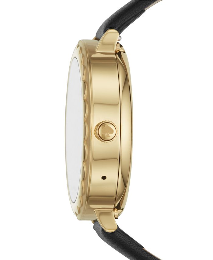 kate spade new york Women's Scallop Black Leather Strap Touchscreen ...