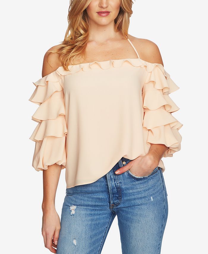 1.STATE Ruffled Halter Top - Macy's