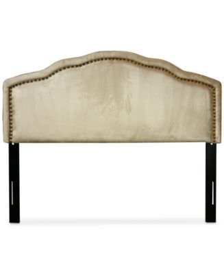 Eveline Velvet Queen Headboard, Quick Ship - Macy's