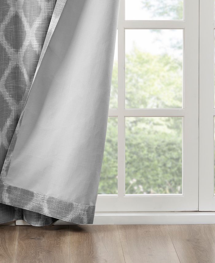 SunSmart CLOSEOUT! Blakesly 50" x 63" Textured Ogee Ikat-Print Blackout ...