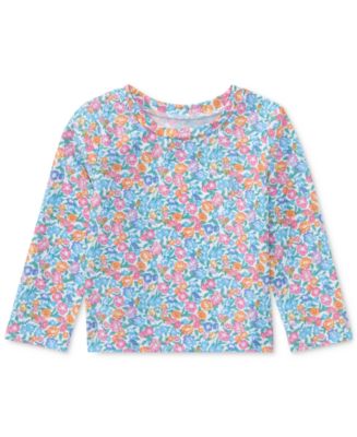 Ralph Lauren Floral-Print Rash Guard, Baby Girls - Macy's
