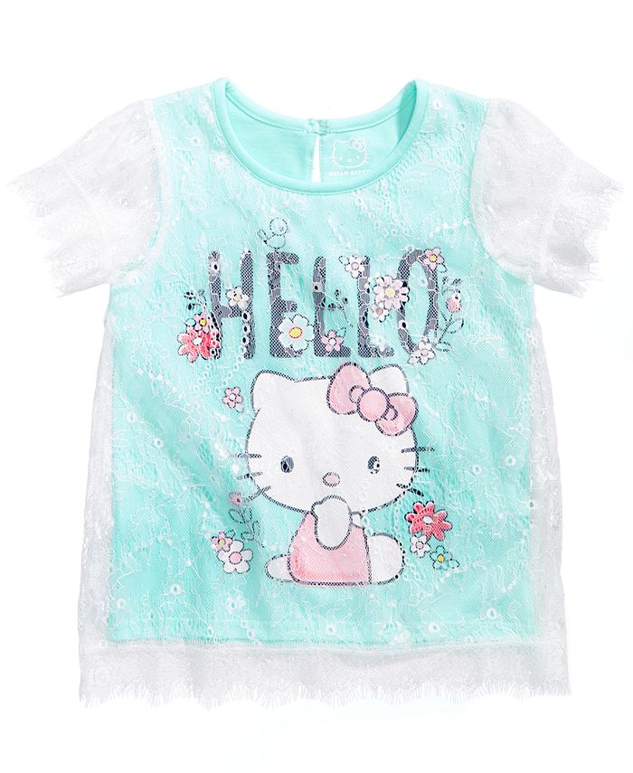 Hello Kitty Lace Overlay T-Shirt, Toddler Girls - Macy's
