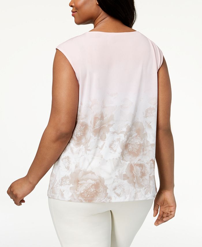 Calvin Klein Plus Size Embellished Top - Macy's