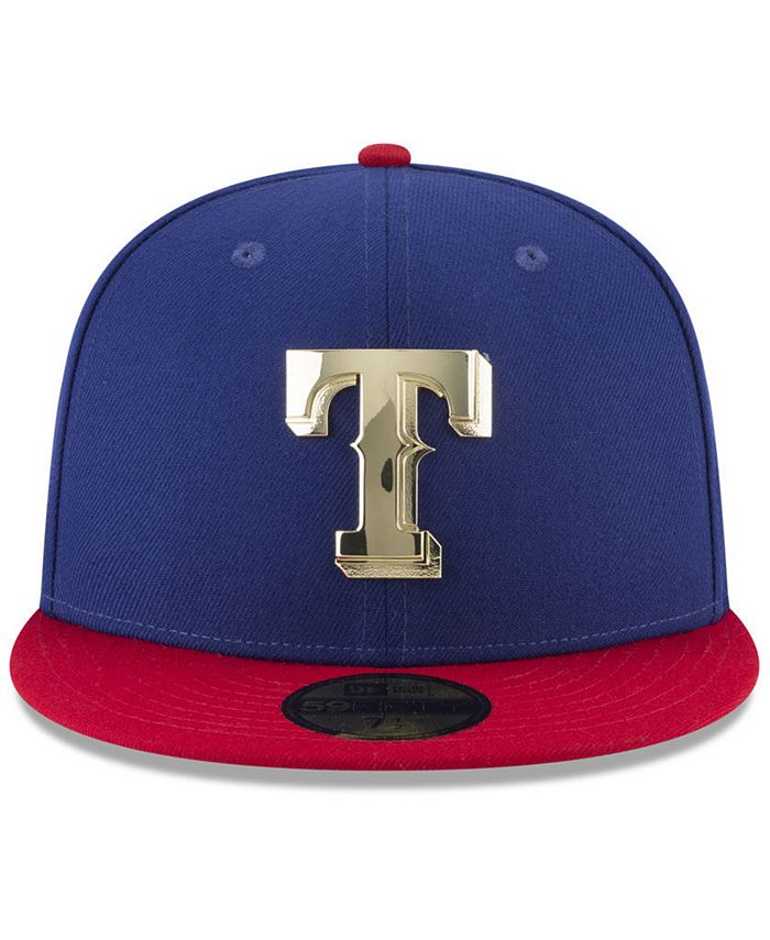 New Era Texas Rangers Golden Finish 59FIFTY Fitted Cap - Macy's