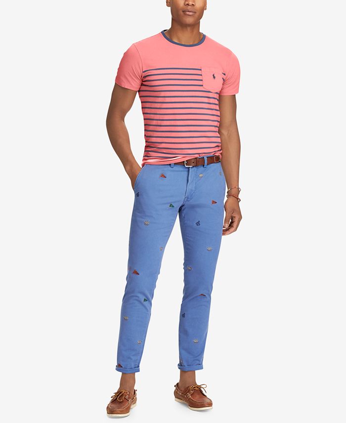 Polo Ralph Lauren Men's Big & Tall Classic Fit Striped T-Shirt - Macy's