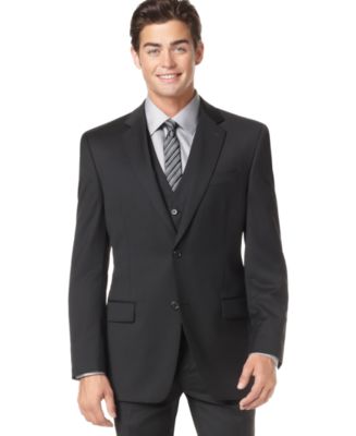 Alfani Solid Black Slim-Fit Jacket - Macy's