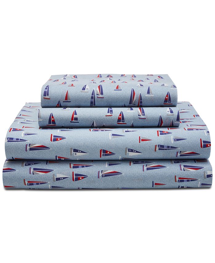 Tommy Hilfiger CLOSEOUT! Novelty Print Twin XL Sheet Set - Macy's