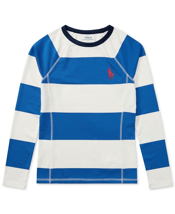 Polo Ralph Lauren Striped Rash Guard, Big Boys - Macy's