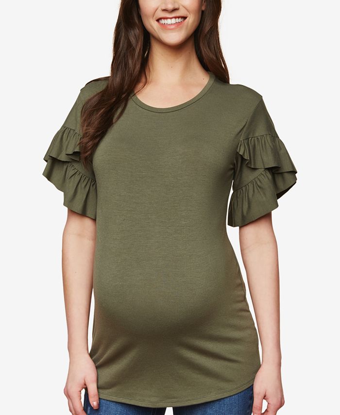 Motherhood Maternity Ruffled Top - Macy's