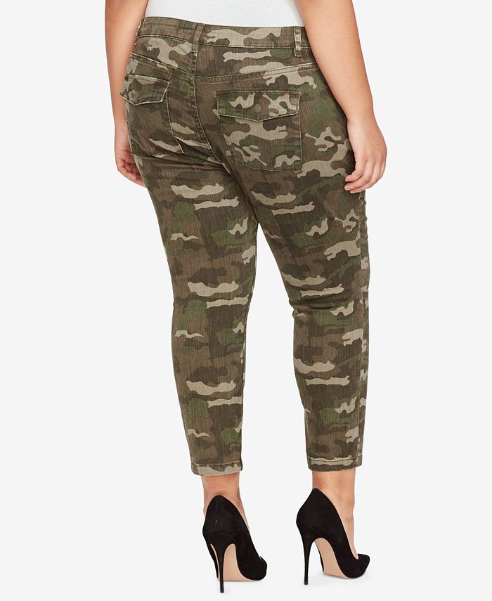WILLIAM RAST Plus Size Camo-Print Cropped Skinny Pants - Macy's
