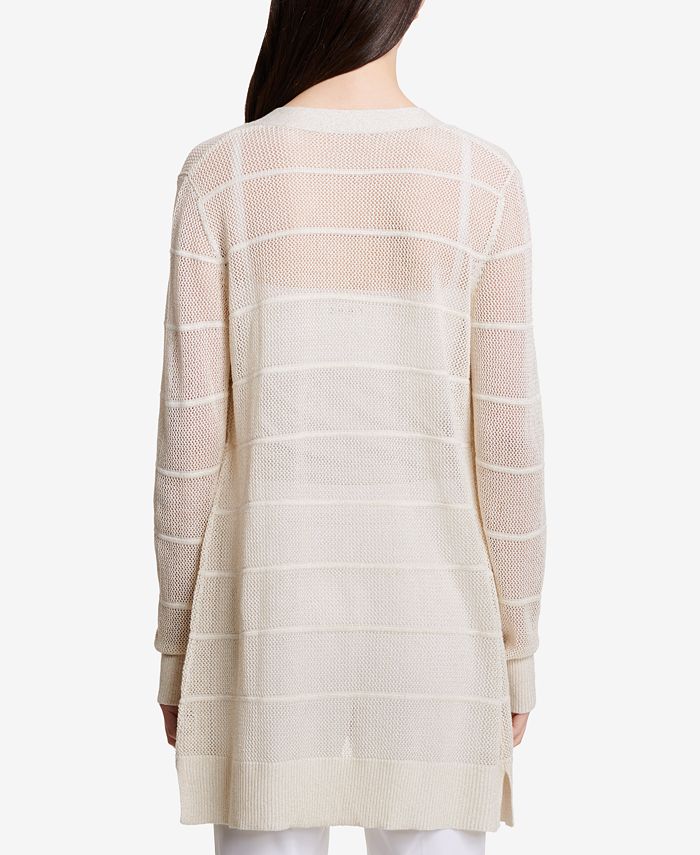 Calvin Klein Striped Illusion Open-Front Cardigan - Macy's