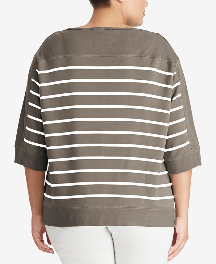 Lauren Ralph Lauren Plus Size Striped Top - Macy's