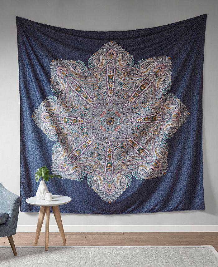Intelligent Design Genny 90" Square Printed Wall Tapestry - Macy's