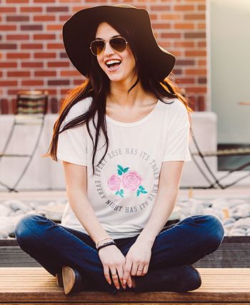 True Vintage Rose-Embroidered Graphic T-Shirt - Macy's