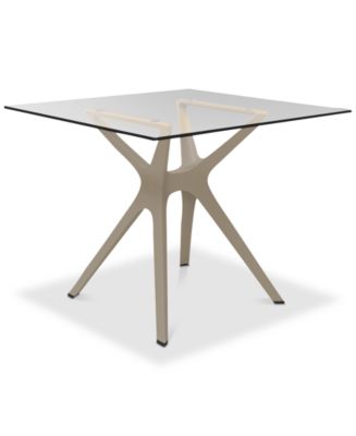 Vela Side Table with Glass Top, Quick Ship - Macy's