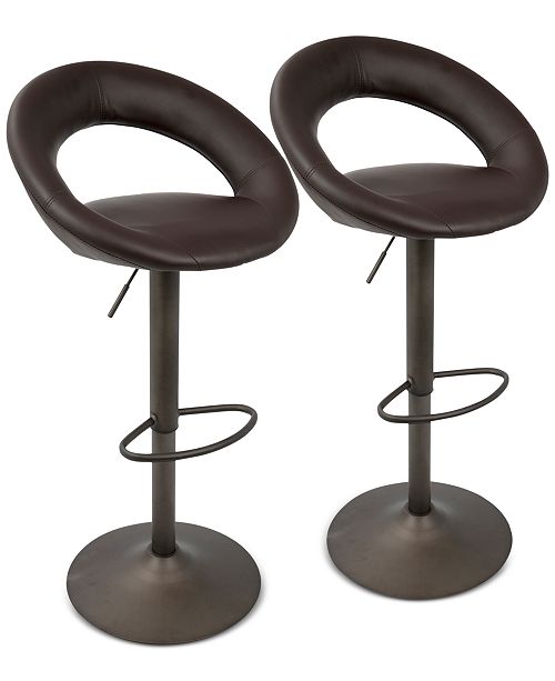 Lumisource Metro Bar Stool Set of 2 & Reviews - Furniture - Macy's