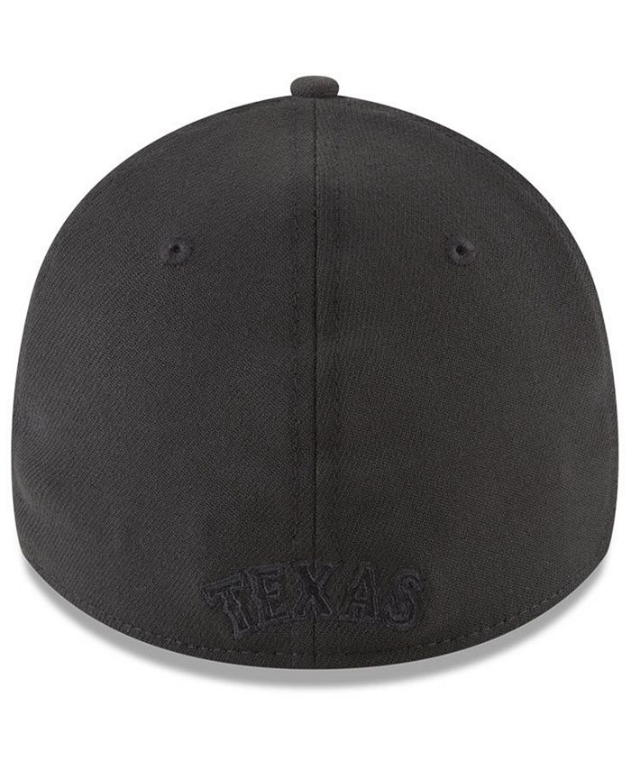 New Era Texas Rangers Blackout 39THIRTY Cap - Macy's