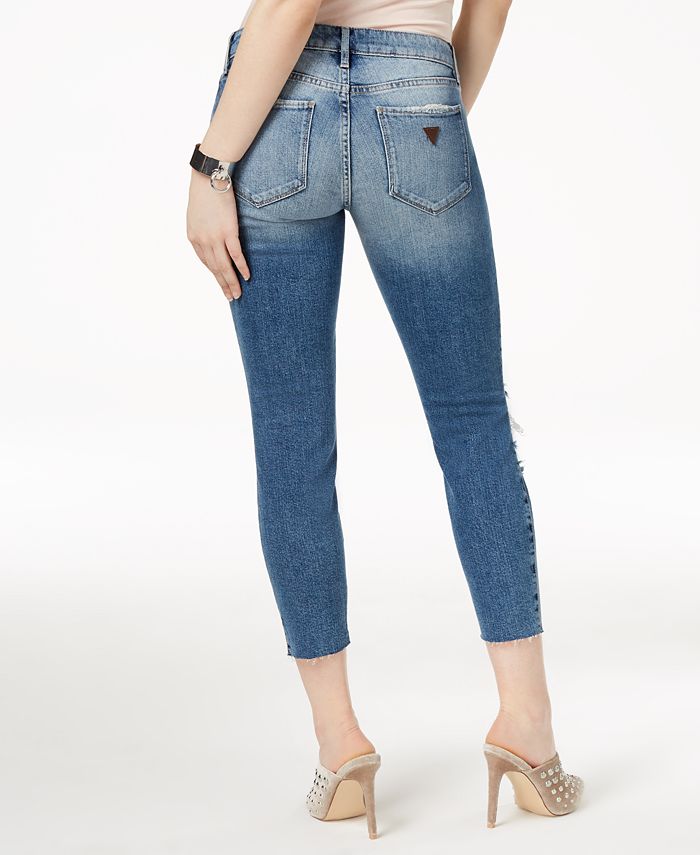 GUESS Ripped Skinny Jeans - Macy's