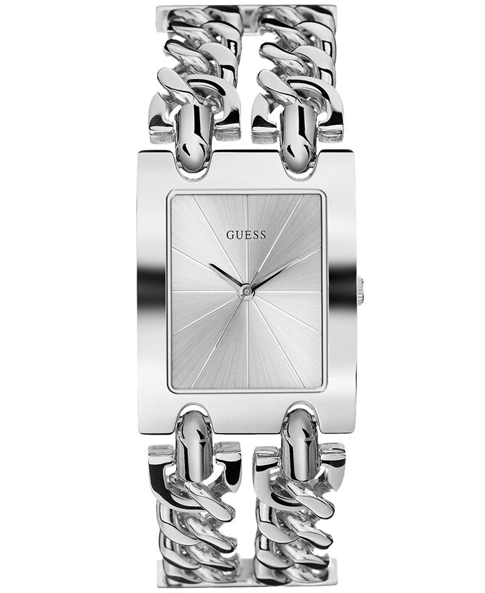 GUESS Women's Stainless Steel Chain Bracelet Watch 28mm - Macy's