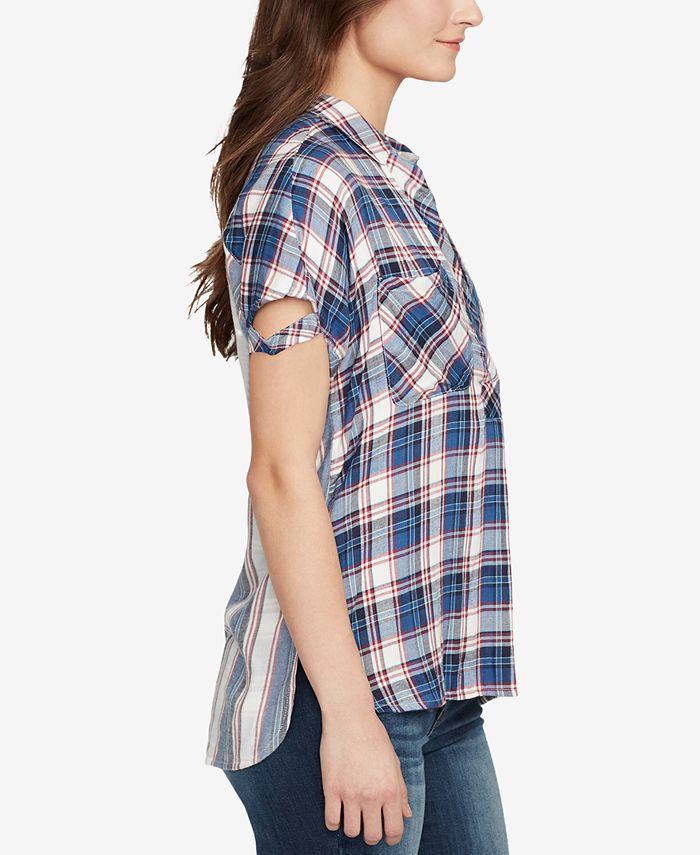 WILLIAM RAST Plaid V-Neck Shirt - Macy's
