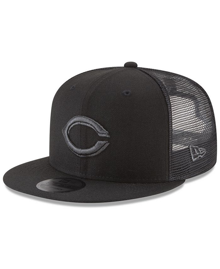 New Era Cincinnati Reds Blackout Mesh 9FIFTY Snapback Cap - Macy's