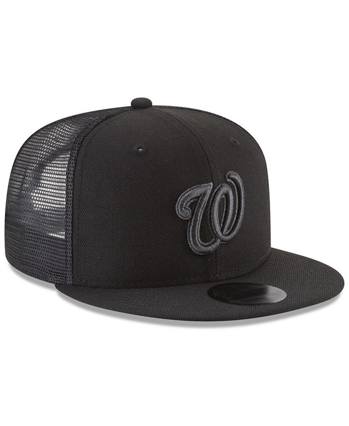 New Era Washington Nationals Blackout Mesh 9FIFTY Snapback Cap - Macy's