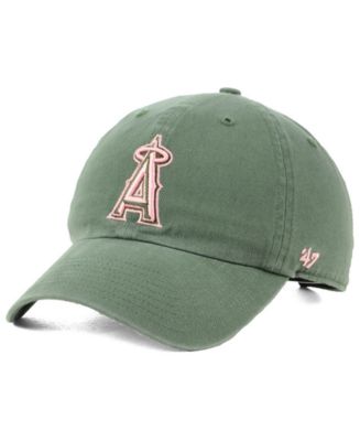 '47 Brand Los Angeles Angels Moss Pink CLEAN UP Cap - Macy's
