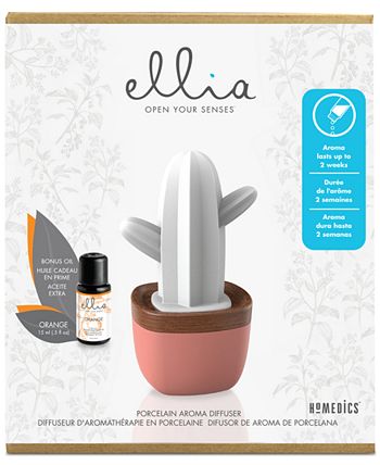 Homedics Ellia Porcelain Cactus Aroma Diffuser - Macy's