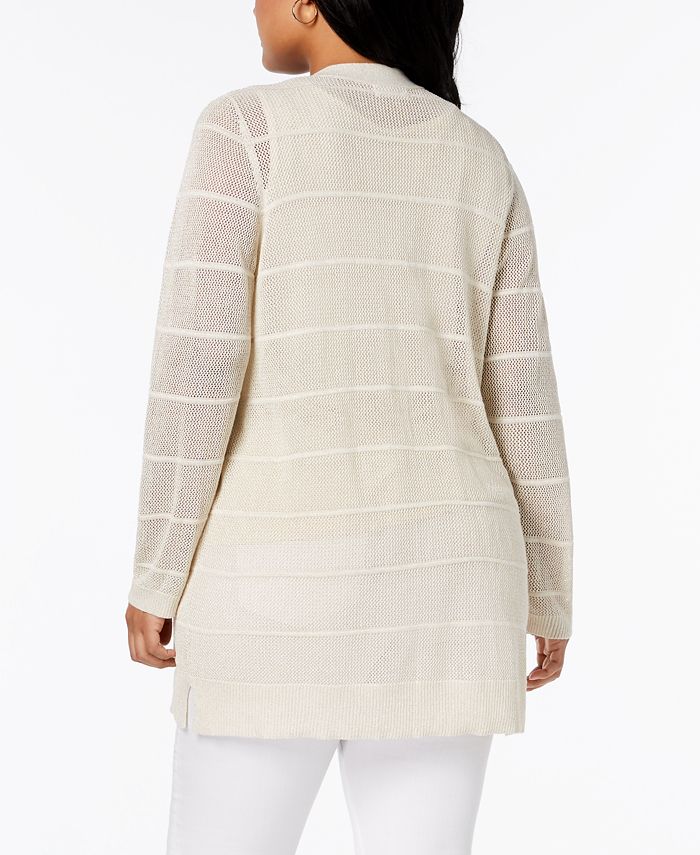 Calvin Klein Plus Size Sheer Cardigan - Macy's