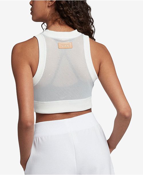 Nike Sportswear Mesh-Back Cropped Tank Top & Reviews - Tops - Women ...