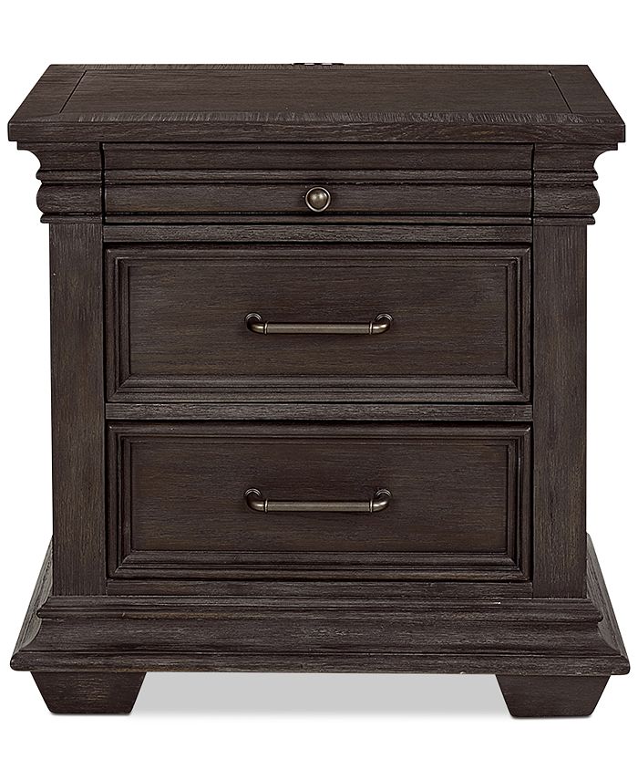 Furniture Hansen USB Outlet Nightstand, Created for Macy's - Macy's
