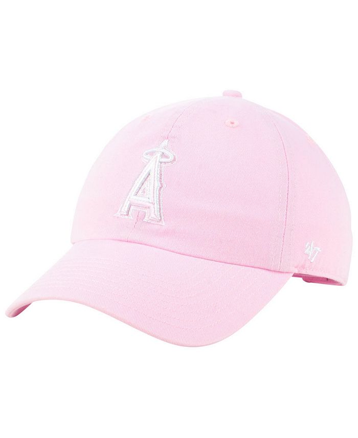 '47 Brand Los Angeles Angels Pink CLEAN UP Cap - Macy's