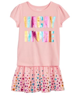 Epic Threads Little Girls Vaca Mode T-Shirt & Heart-Print Skirt ...