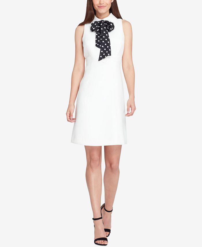 Tahari ASL Printed Bow Fit & Flare Dress - Macy's