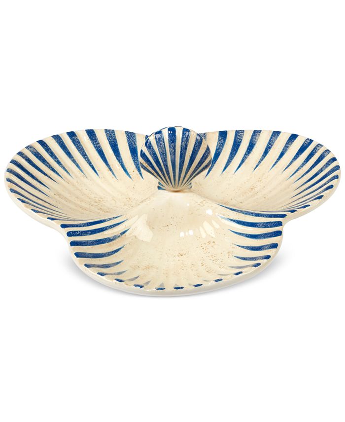 Certified International Seaside 3-D Shell 3-Section Server - Macy's
