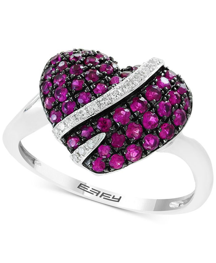 EFFY Collection EFFY® Ruby (3/4 ct. t.w.) & Diamond Accent Ring in 14k ...