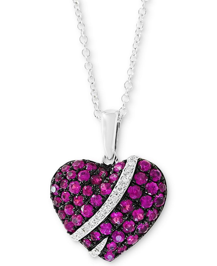 EFFY Collection EFFY® Ruby (3/4 ct. t.w.) & Diamond Accent 18" Pendant ...