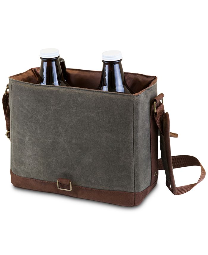 Picnic Time Legacy® by Insulated Double Growler Tote with 64 oz. Glass ...