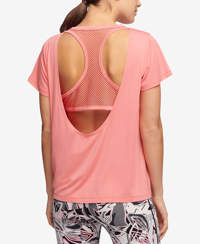 DKNY Sport Mesh Racerback T-Shirt & Reviews - Tops - Women - Macy's