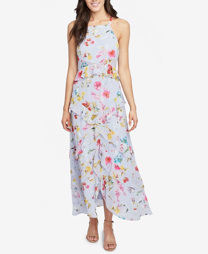 RACHEL Rachel Roy Flora Printed Ruffled Maxi Dress, Created for Macy's - Macy's
