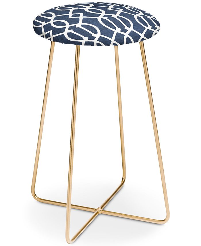 Deny Designs Caroline Okun Dark Trellis Counter Stool - Macy's