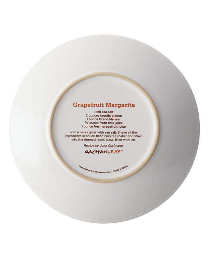 Rachael Ray Cocktails 4-Pc. Stoneware Party Plate Set - Macy's