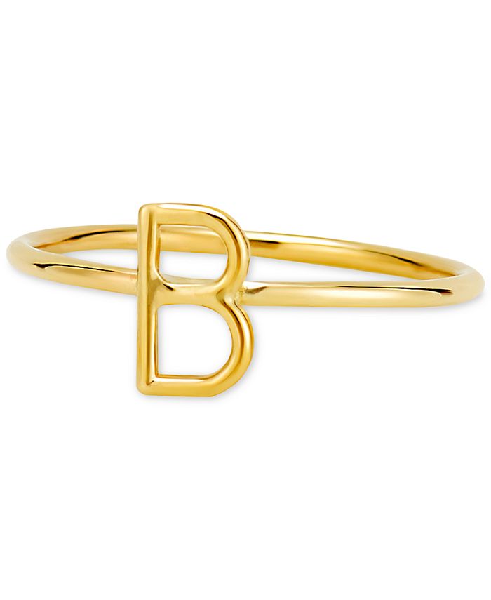 Sarah Chloe Amelia Initial Monogram Ring in 14k Gold & Reviews - Rings ...