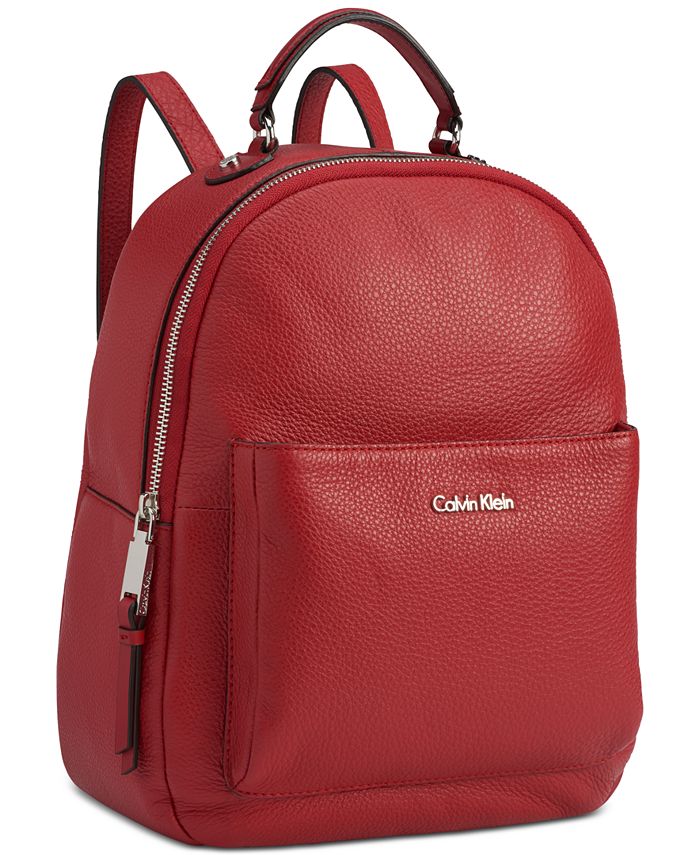 Calvin Klein Sage Pebble Leather Backpack - Macy's