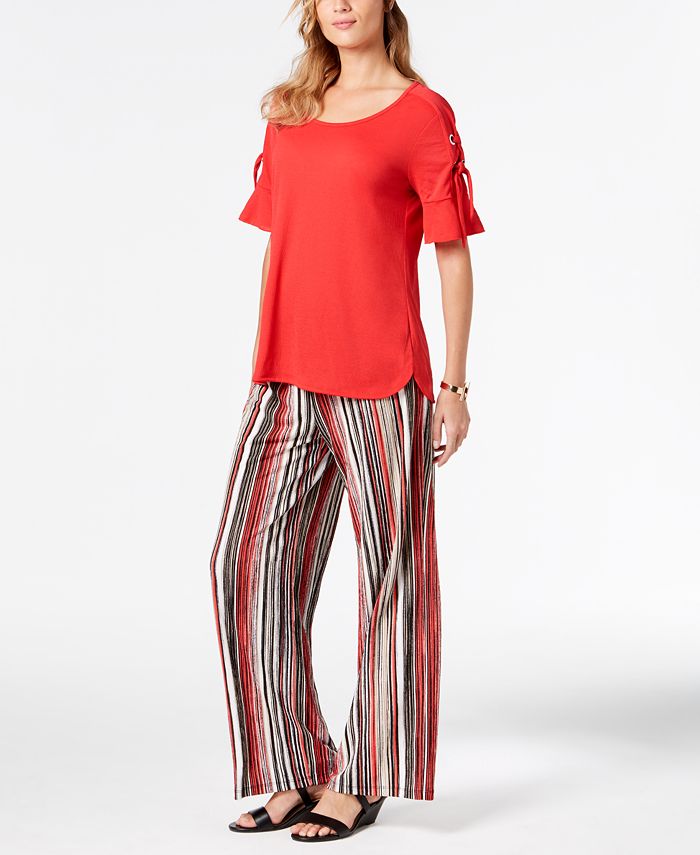 JM Collection Printed Soft Pants, Created for Macy's - Macy's