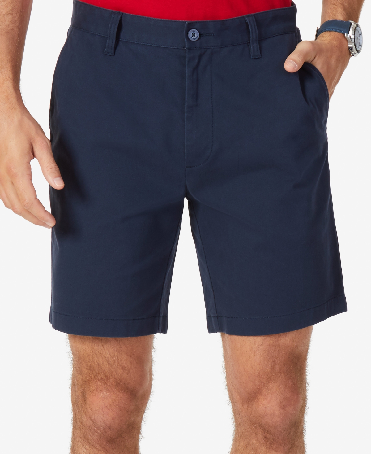Click here for Nautica Classic-Fit 8.5 Stretch Chino Flat-Front D... prices