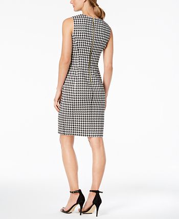 Calvin Klein Houndstooth Sheath Dress - Macy's