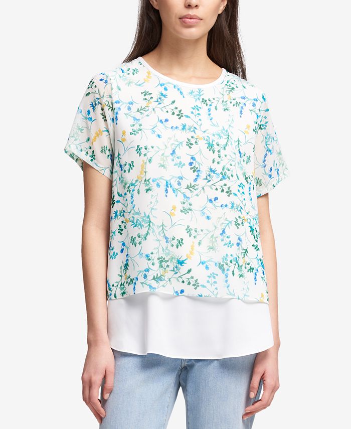 DKNY Layered-Look Top, Created for Macy's - Macy's